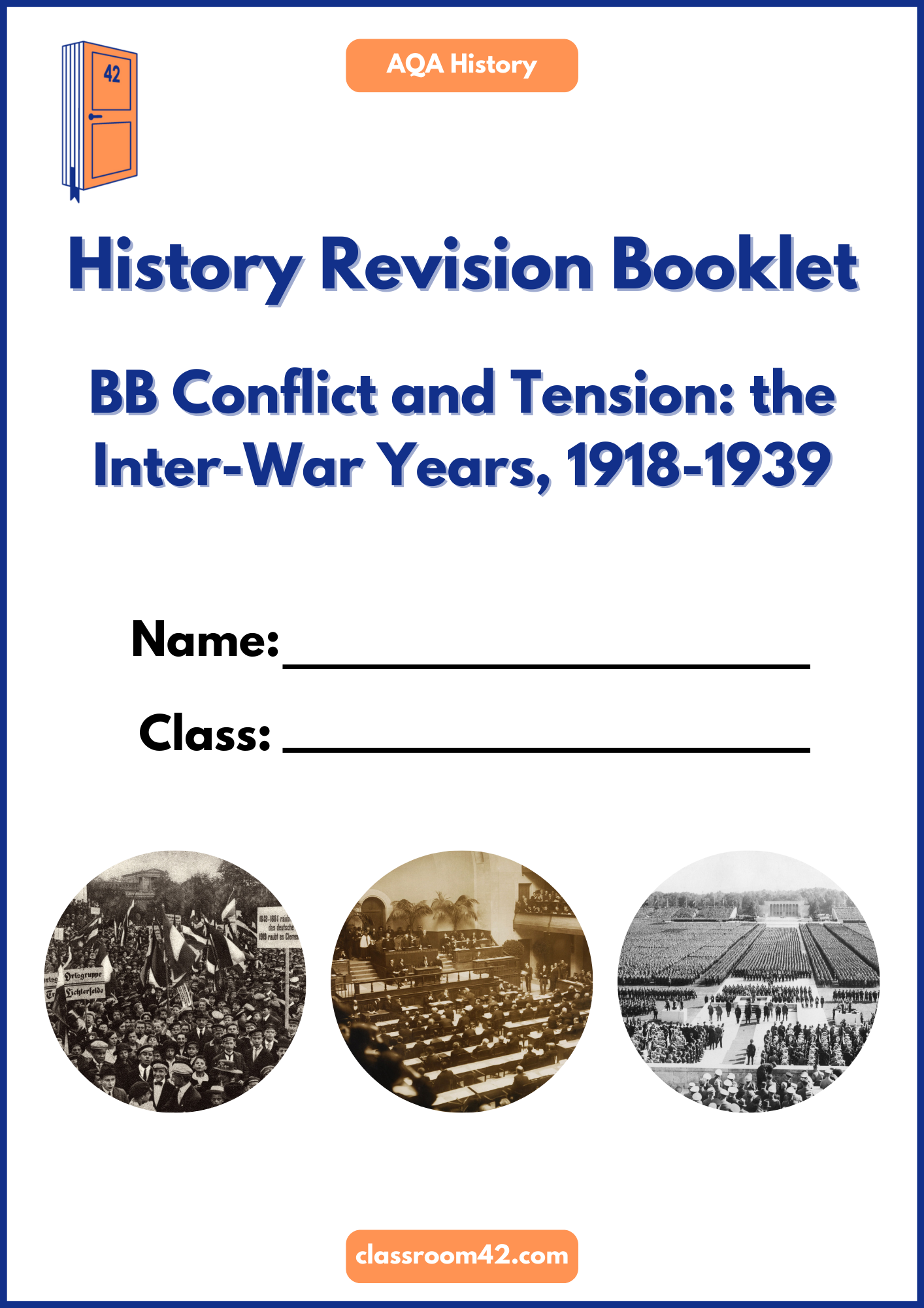 BB Conflict and Tension the Inter-War Years, 1918-1939 Revision Booklet ...