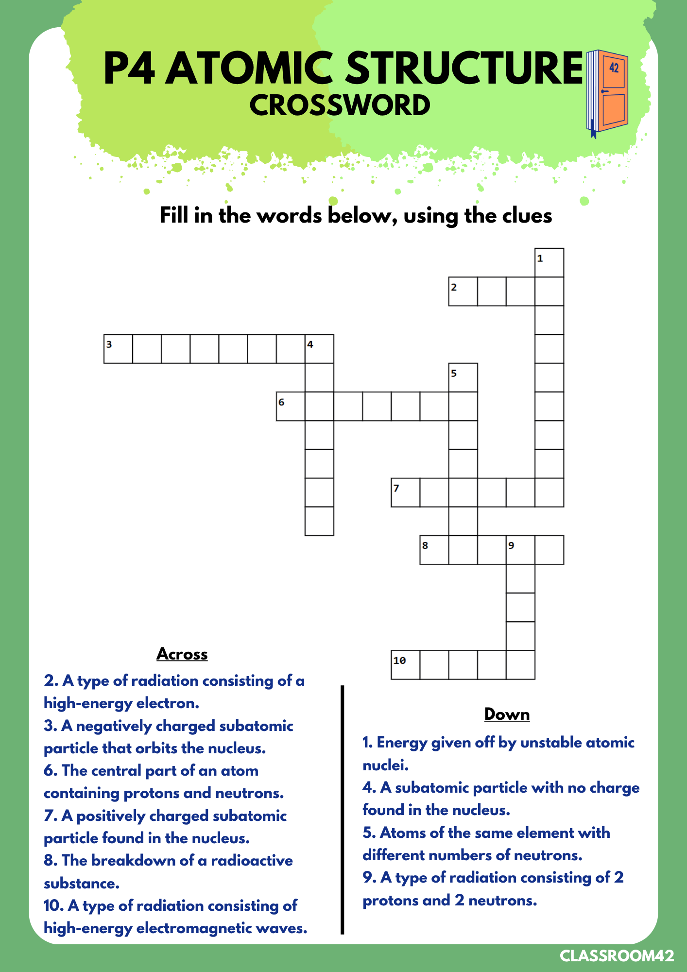 P4 Atomic Structure – Classroom 42